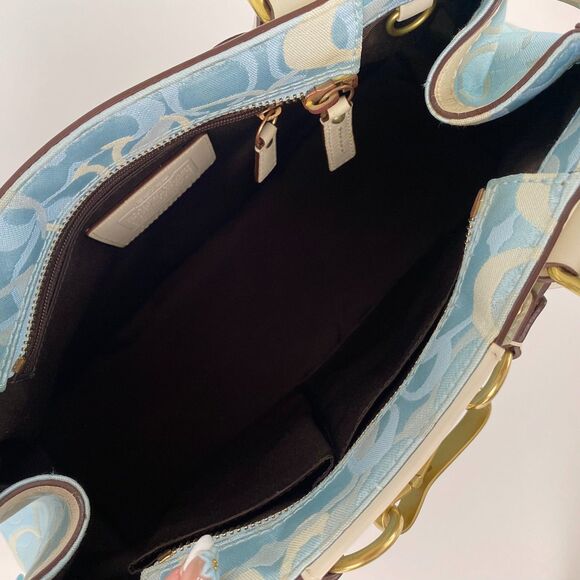 Coach | Bags | Coach Hampton Optic Signature Carryall Shoulder Bag Baby ...